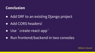 Django Rest Framework React PPT