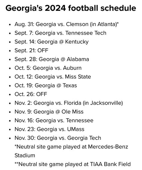 Uga Schedule 2024 2024 Mina Suzann