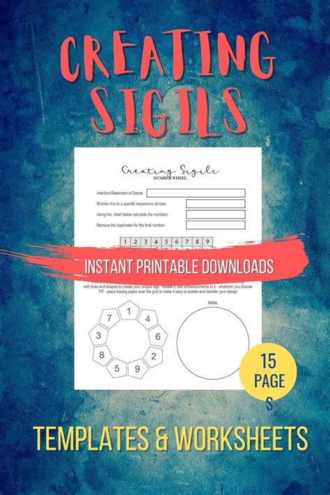 Sigil Wheels Squares And Templates Printable Pages To Create Magic Sigil Symbols To Manifest