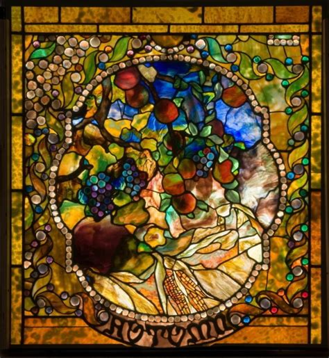 Autumn Panel From The Four Seasons Window Louis Comfort Tiffany Wikiart Org