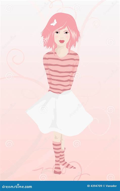 Unschuldiges Mädchen stock abbildung Illustration von schlau 4394709