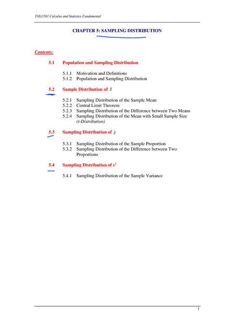 Chapter 5 Sampling Distribution A CHAPTER 5 SAMPLING DISTRIBUTION