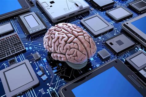 Technology And Consciousness A Human Brain Connected To Digital