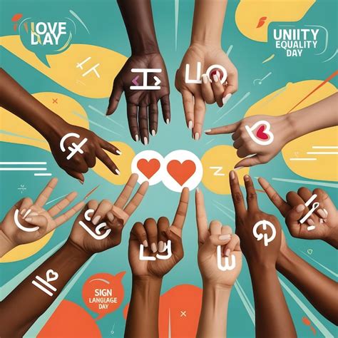 Empowering Sign Language Day Design Celebrating Diversity Love Unity