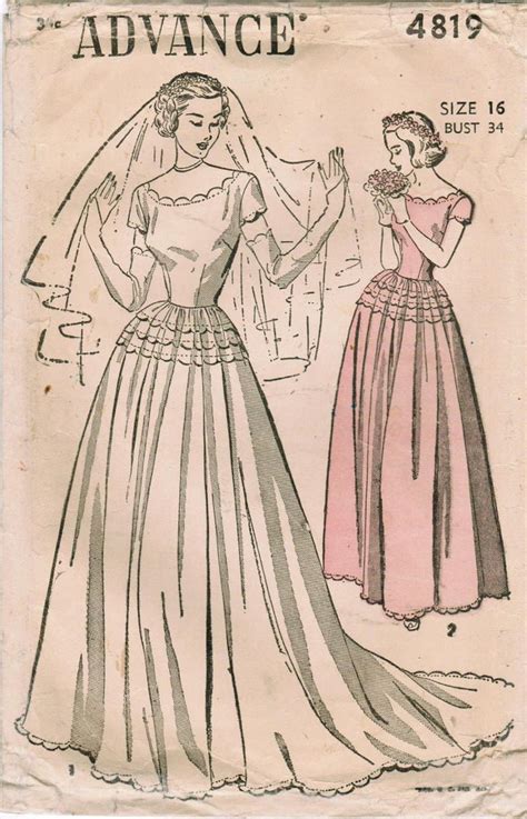 Reserved 1940s Advance 4819 Ff Vintage Sewing Pattern Etsy Vintage