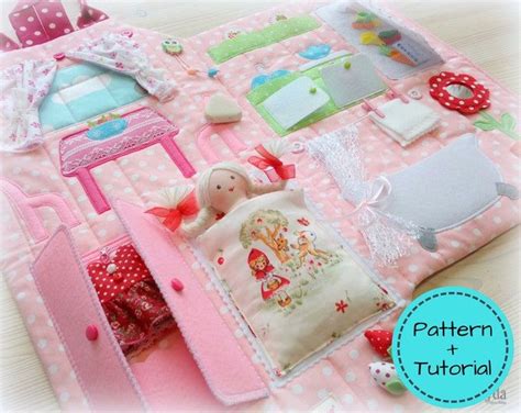 Pocket Dollhouse Wallet Portable Dollhouse Fabric Dollhouse Soft Dollhouse Sewing Pattern