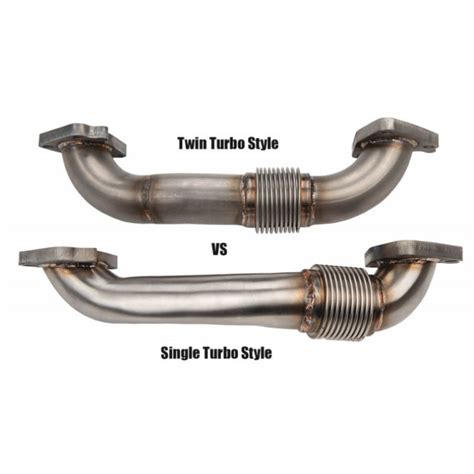 01 04 Gm Lb7 66l Duramax 2 Stainless Single Turbo Up Pipe Kit For Oem