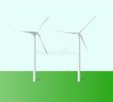 Wind Power Plant And Factory Wind Turbines Green Energy Industrial