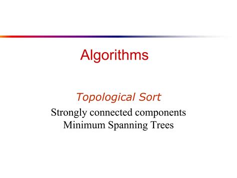 Topological Sort Ppt