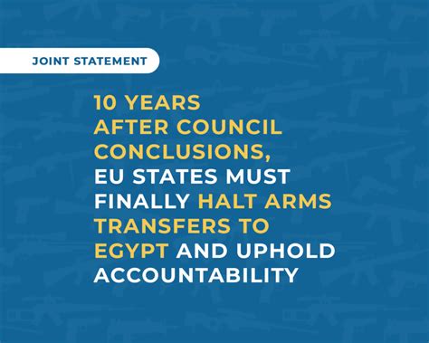 Joint Statement Years After Council Conclusions EU States Must Finally Halt Arms Transfers