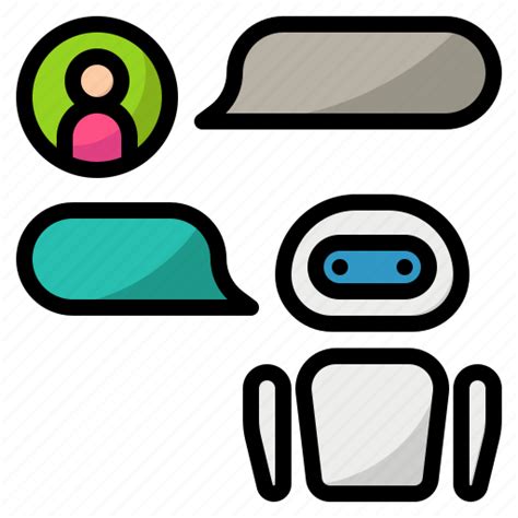ai artificial chatbot intelligence message icon download on