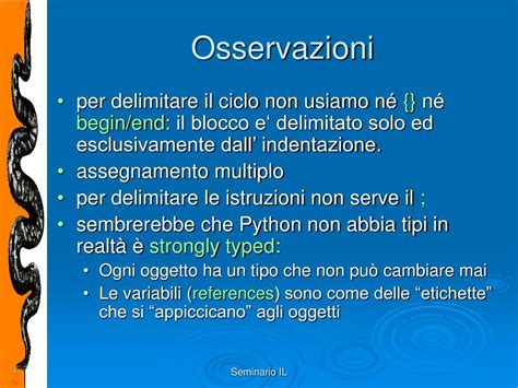 Ppt Implentazione Degli Oggetti In Python Powerpoint Presentation