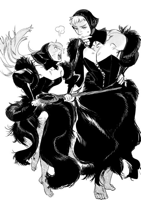 Safebooru 1boy 1girl Atie1225 Bare Shoulders Barefoot Black Dress
