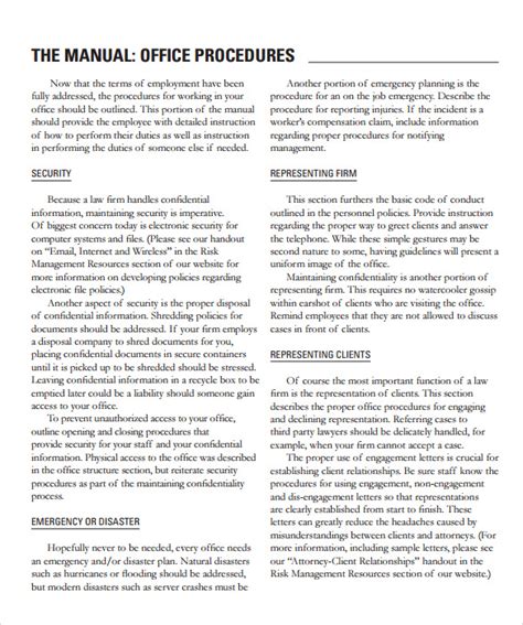 7 Procedure Manual Samples Examples Templates Sample