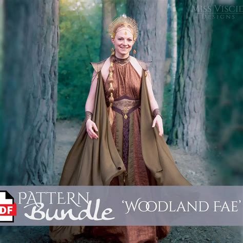 Woodland Fae Schnittmuster Bundle Für Din A4 Drucker Und Din A0