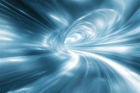 Abstract Blue Twist Creating A Dynamic Sense Of Movement In A Darkened Space Stock Illustration
