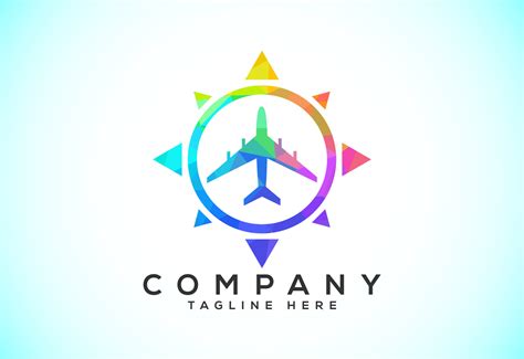 Polygonal Compass Concept Logo Design Compass Low Poly Logo Sign And
