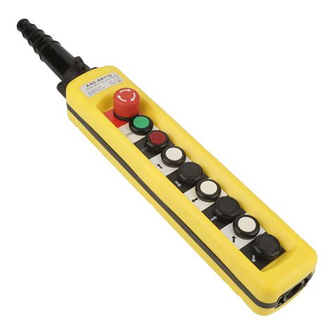 Crane Hoist Control 6 Ways Hoist Push Button Switch Crane Pendant