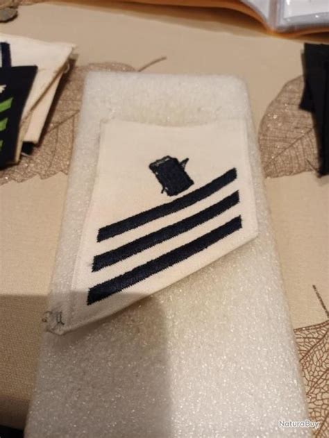 Patch Armée Us Navy Seaman Personnel Specialist Blanc Et Noir Original