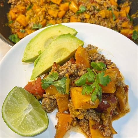 Ground Turkey And Sweet Potato Skillet