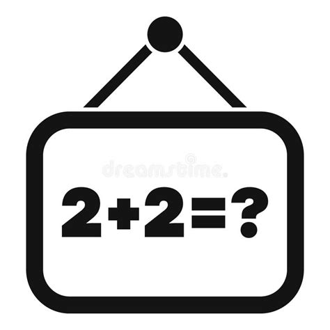 Hanging Sign Asking Two Plus Two Equals What Stock Illustration
