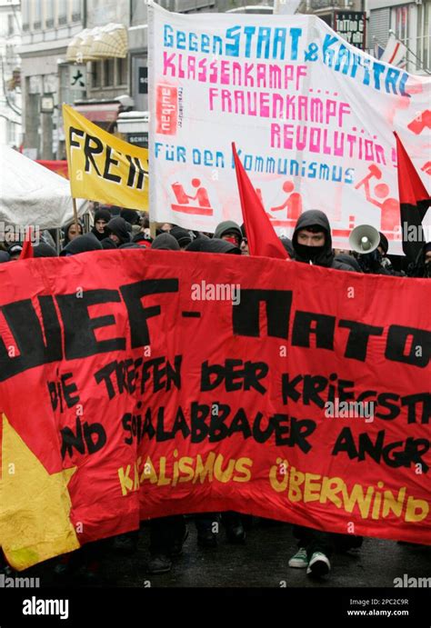 About 1000 Anti Globalization Activists March Through Basel To Protest