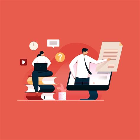 Premium Vector Online Education And E Learning Student Watching
