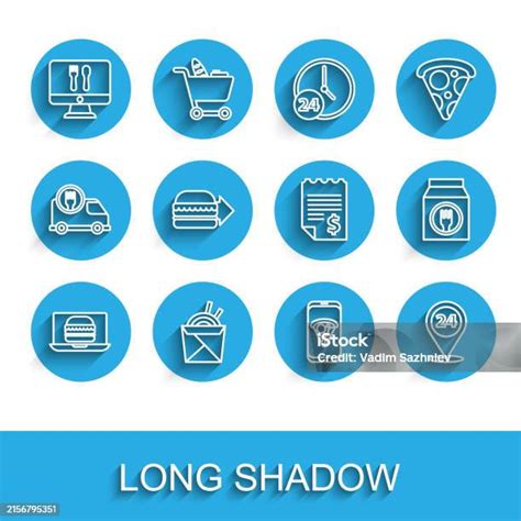 온라인 주문 햄버거 배달 아시아 국수와 젓가락 음식 피자 시계 둥글기 종이 금융 수표 아이콘을 설정합니다 벡터 0명에 대한 스톡 벡터 아트 및 기타 이미지 Istock