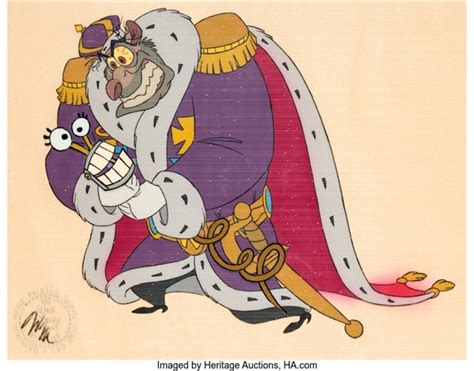 The Great Mouse Detective Ratigan Production Cel Walt Disney 1986 By