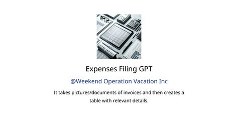 Expenses Filing Gpt Gpts Features And Functions Examples And Prompts