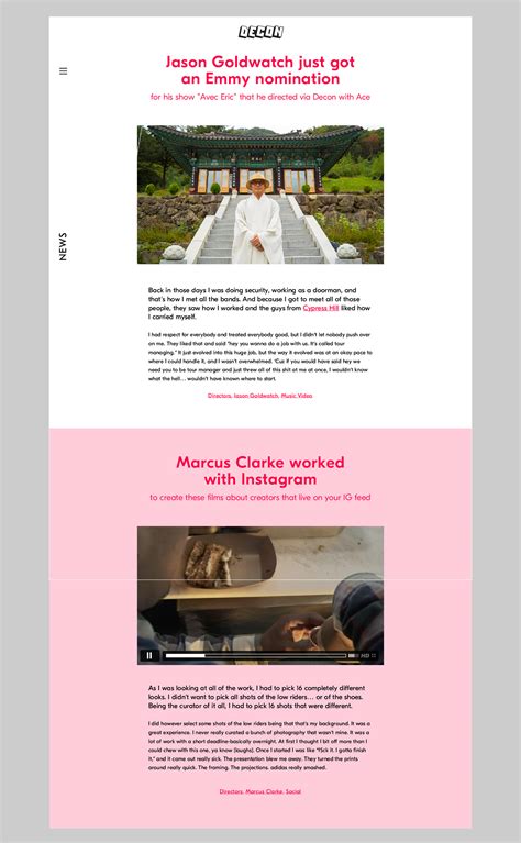 Decon - Website on Behance