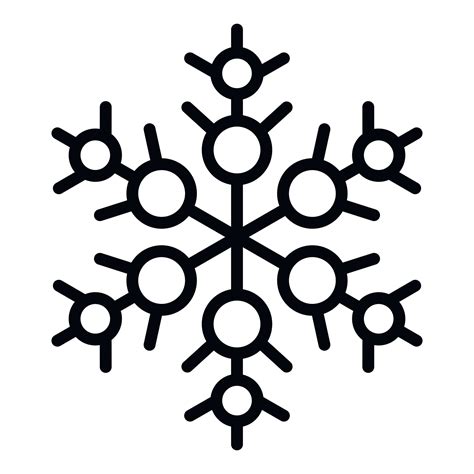 Geometric Snowflake Icon Outline Style Vector Art At Vecteezy