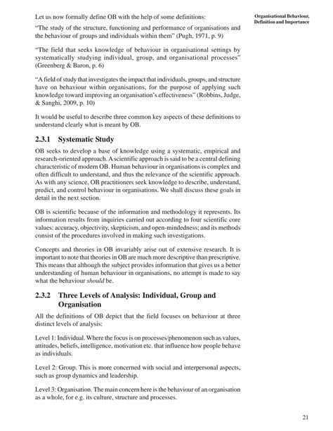 SOLUTION Organisational Behaviour Definition And Importance Studypool