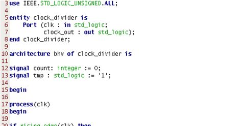 M Hendishan M Vhdl Clock Divider