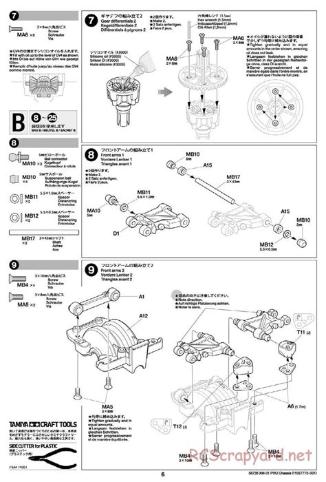 Tamiya 58738 Manual • Xm 01 Pro Chassis • Rcscrapyard Radio