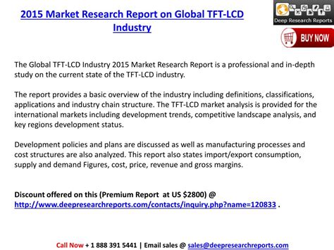 Ppt Global Tft Lcd Market Growth Analysis And 2020 Forecasts