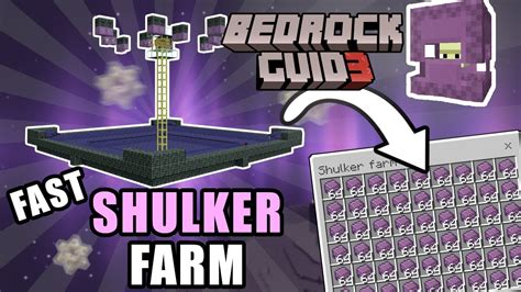 New Fast Shulker Farm Minecraft Bedrock Guide S3 Ep37 Youtube