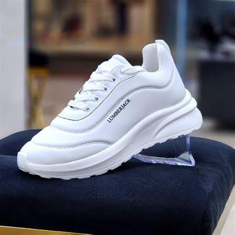 خرید و قیمت کتونی لامبر جک لژدار دخترانه زنانه دوخت تبریز سفیدمشکی طوسی