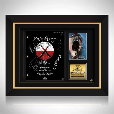 Pink Floyd The Wall Script Limited Signature Edition Custom Frame Rare T