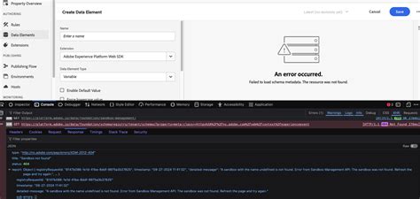 Solved Re Error Creating Xdm Object Data Element Using A Adobe