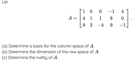 Solved Matrix