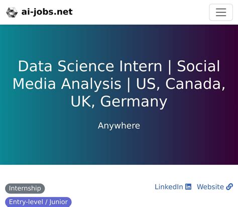 [hiring][internship] data science intern social media analysis us