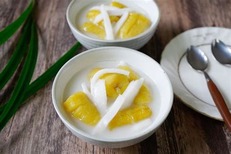 กล้วยไข่บวดชีมะพร้าวอ่อน Thai Dessert Cooking Recipes Food