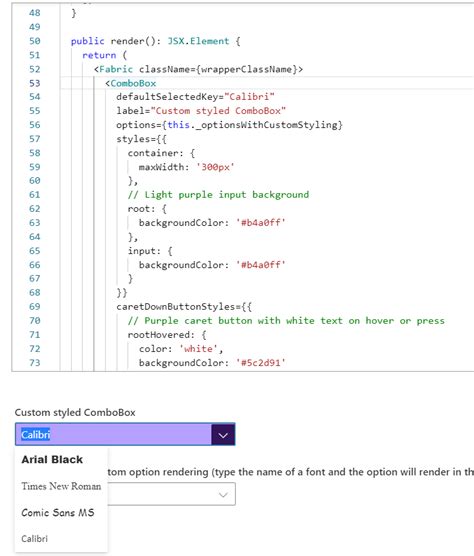 Per Option Styling For Combobox Multiselect · Issue 11294 · Microsoft