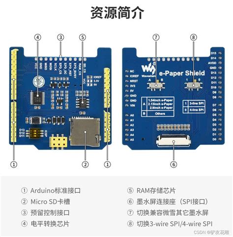 【雕爷学编程】arduino动手做（206） 2 9寸红黑三色墨水屏 e paper shield 扩展板 墨水屏驱动板原理图 csdn博客