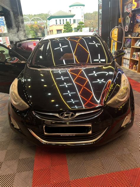 아반떼md 뒷유리뽀글이썬팅2열재썬팅후방카메라교체매립수리도색광택복원 네이버 블로그