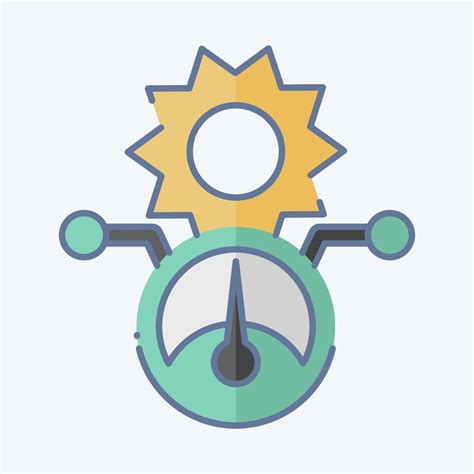 Icon Solar Power Meter Related To Solar Panel Symbol Doodle Style