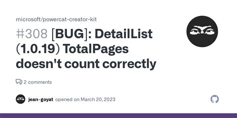 Bug Detaillist 1019 Totalpages Doesnt Count Correctly · Issue 308 · Microsoftpowercat