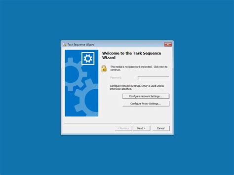 how to skip welcome to the task sequence wizard in sccm