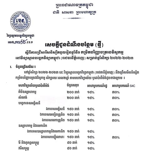 សាលាតិចណូ Institute Of Technology Of Cambodia